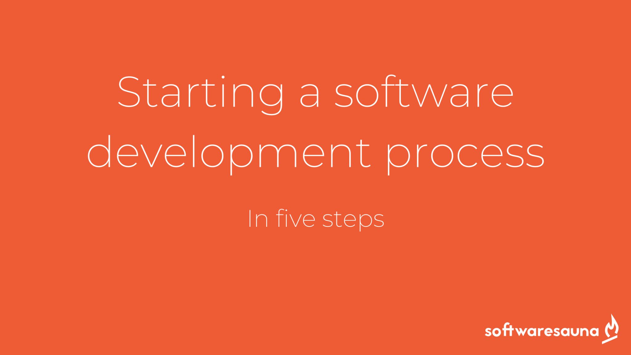 Starting A Software Development Process Software Sauna 